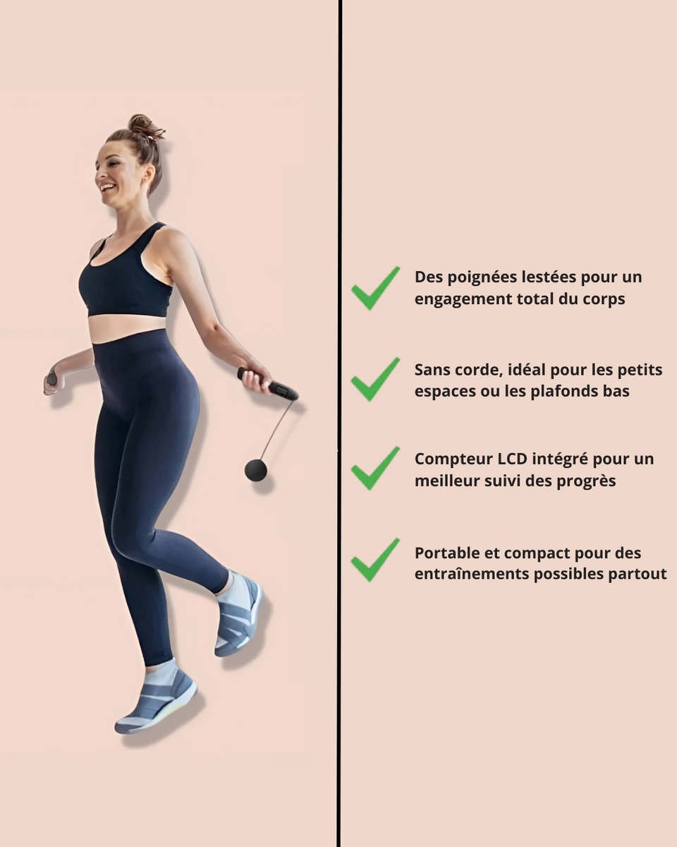 JumpFlex PRO | Corde Sans Fil Lestée | Boostez vos Séances Cardio ...